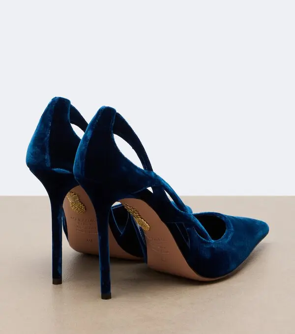 AQUAZZURA Contour Velvet Pumps