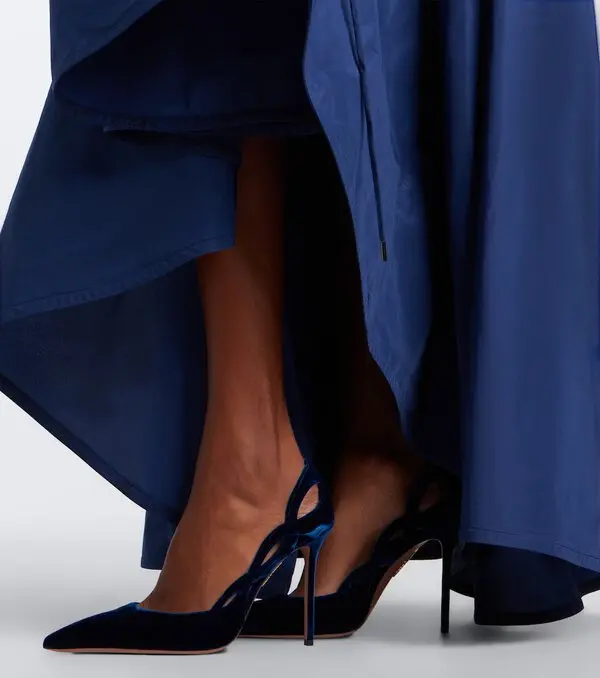 AQUAZZURA Contour Velvet Pumps