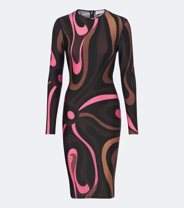 Emilio Pucci Marmo Jersey Midi Dress