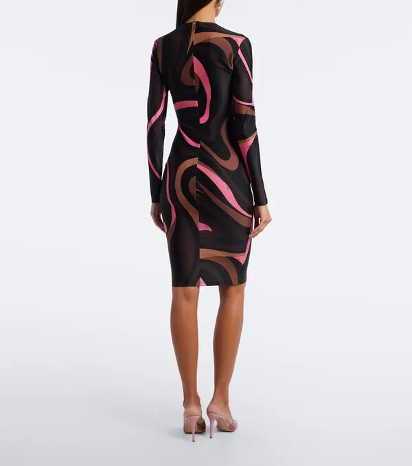Emilio Pucci Marmo Jersey Midi Dress