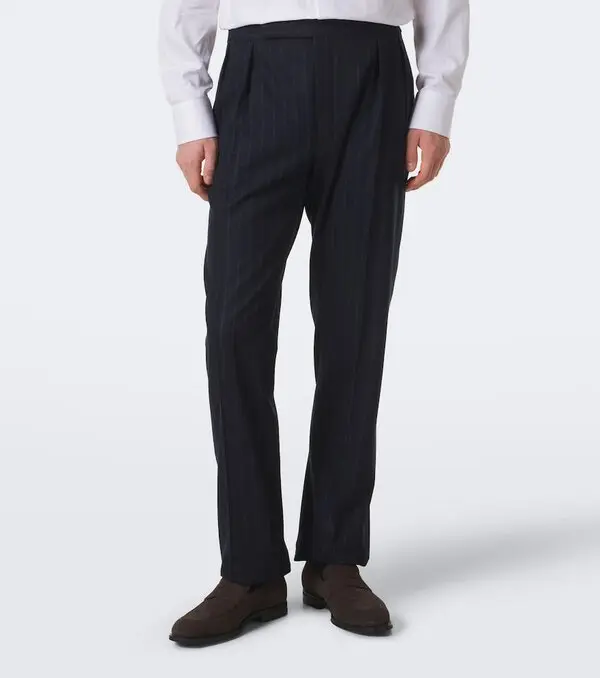 Ralph Lauren Purple Label Chalk Stripe Wool And Cashmere Suit