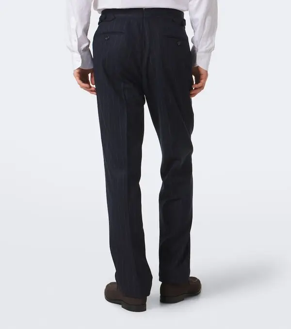 Ralph Lauren Purple Label Chalk Stripe Wool And Cashmere Suit
