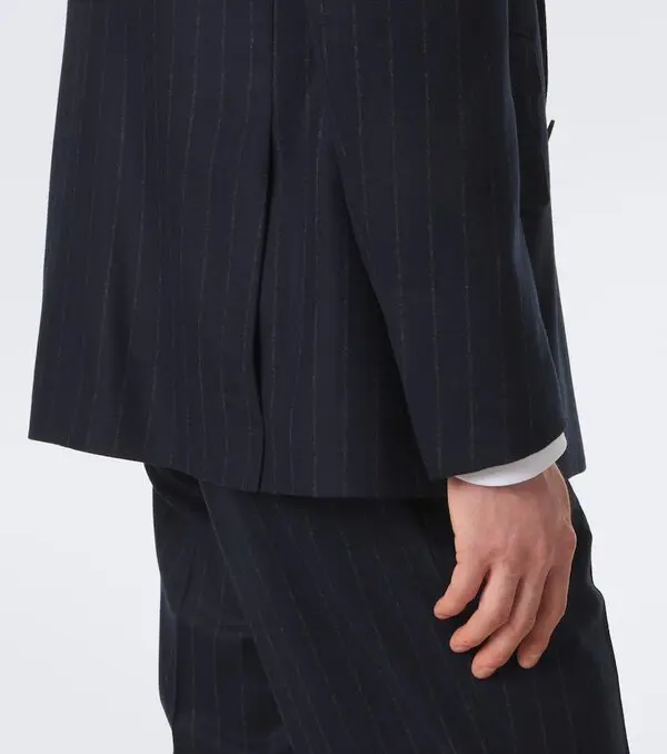 Ralph Lauren Purple Label Chalk Stripe Wool And Cashmere Suit