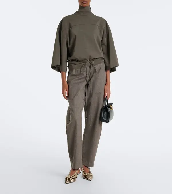 Jacquemus Citta Cotton Barrel-leg Pants