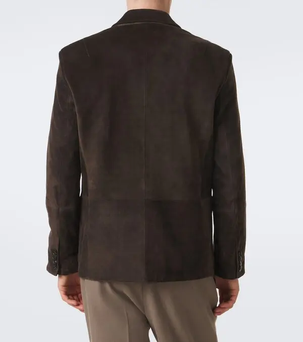 YVES SALOMON Single-breasted Suede Jacket