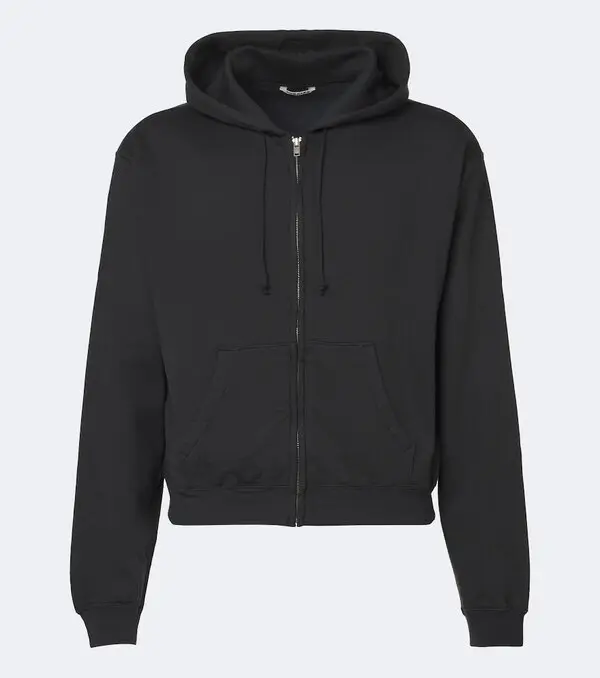 Auralee Cotton, Wool, And Silk Zip-up Hoodie