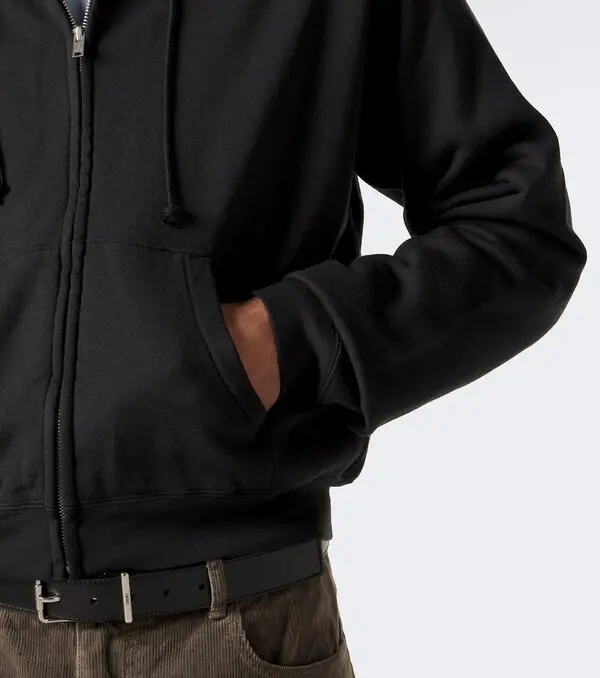 Auralee Cotton, Wool, And Silk Zip-up Hoodie
