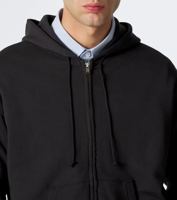 Auralee Cotton, Wool, And Silk Zip-up Hoodie