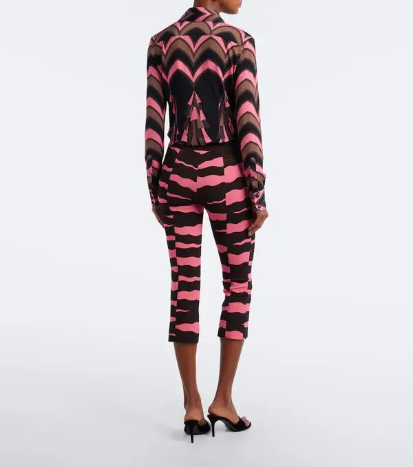 Emilio Pucci Fiamme Jersey Capri Pants