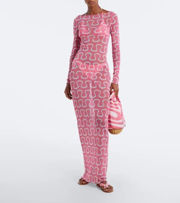 Emilio Pucci Onda Tulle Maxi Dress