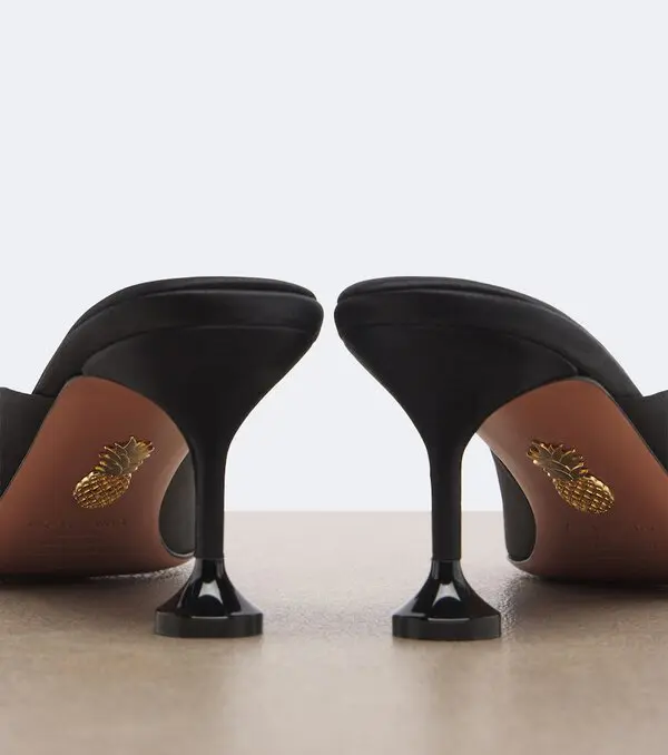 AQUAZZURA Bisous Satin Mules