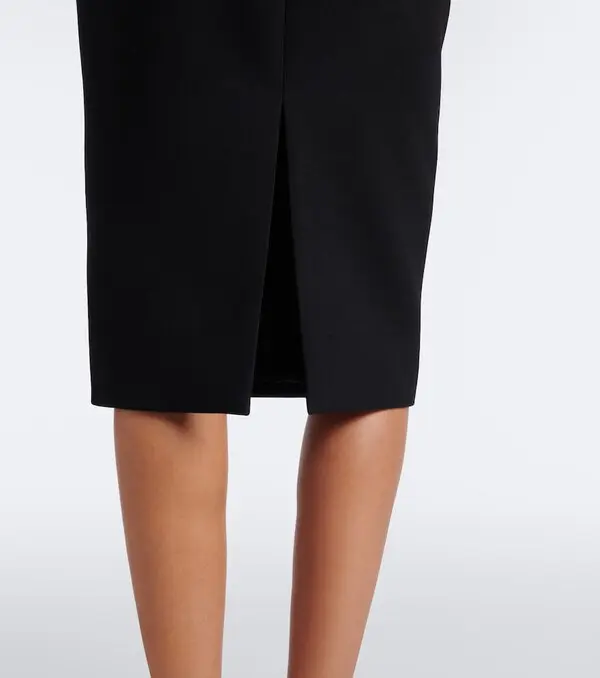 Gucci Horsebit Wool Crepe Pencil Skirt