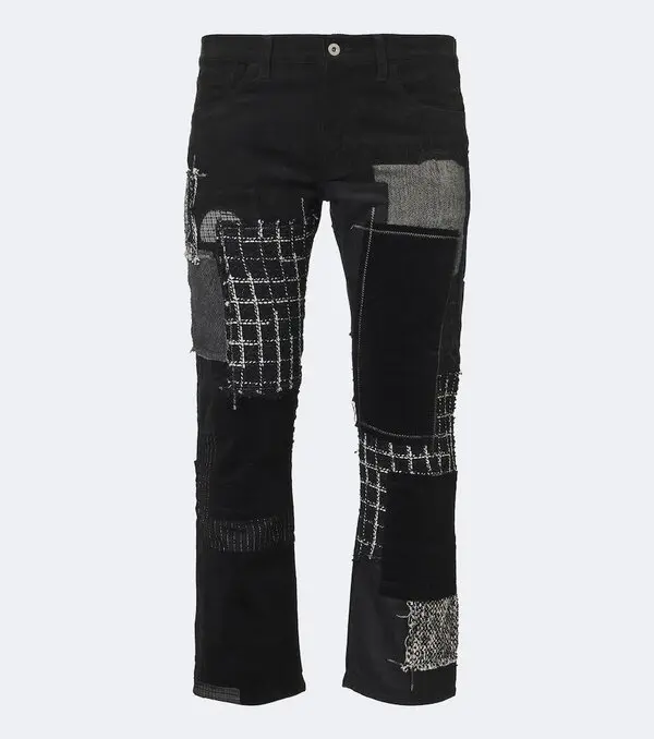 Junya Watanabe Patchwork Cotton Straight Pants