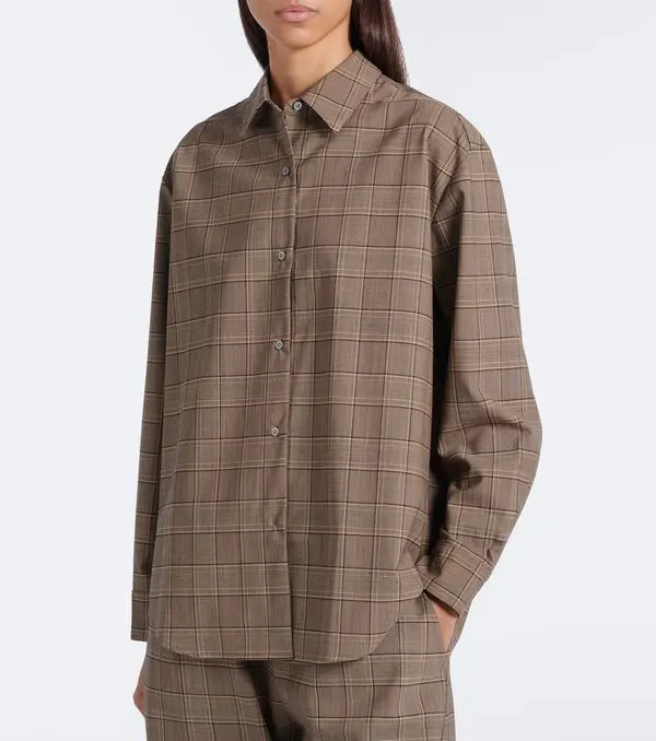 LESET Mia Checked Oversized Shirt