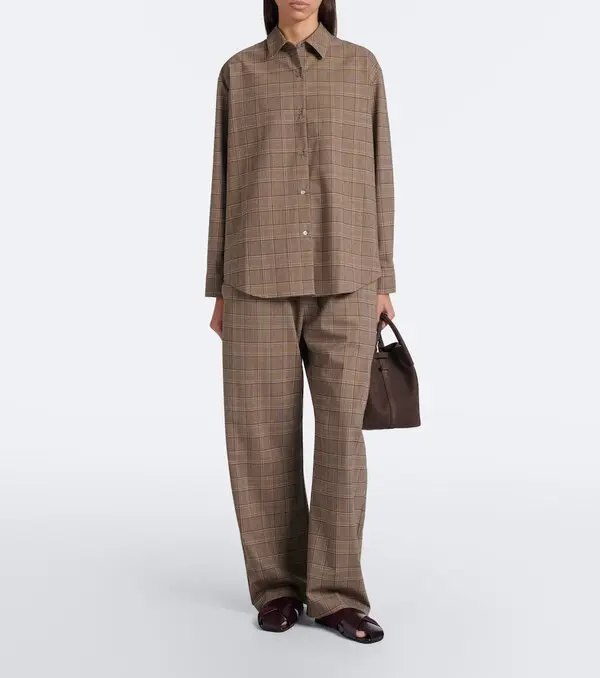 LESET Mia Checked Oversized Shirt