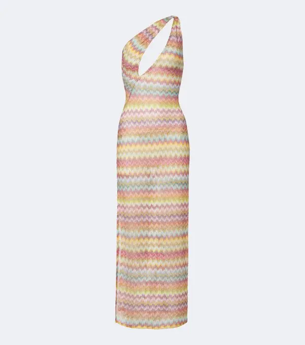 Missoni One-shoulder Lame Maxi Dress - Multicoloured