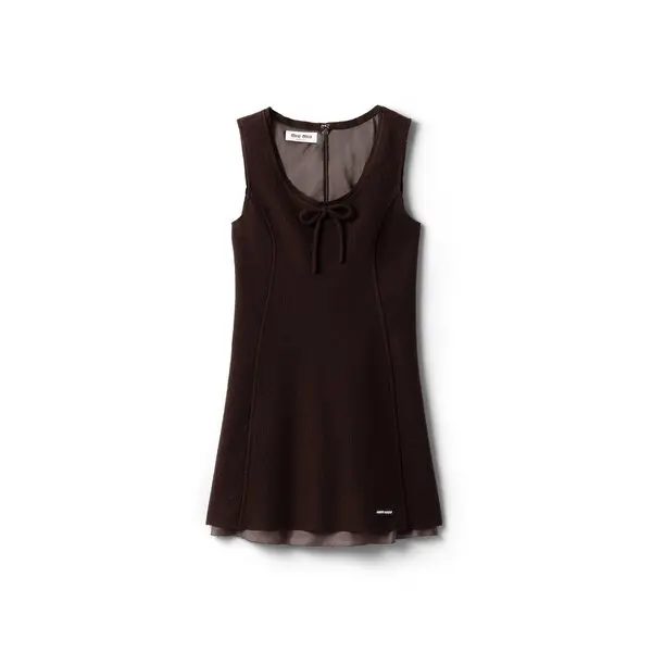 Miu Miu Felted Wool Dress - Ebony