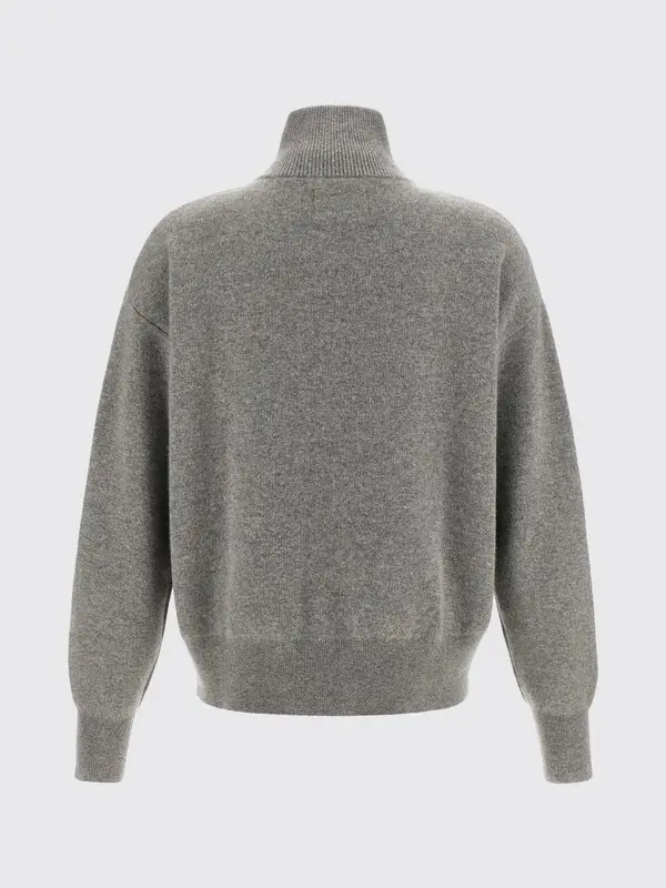Extreme Cashmere Zipped Turtleneck Cardigan In Cashmere - Grey