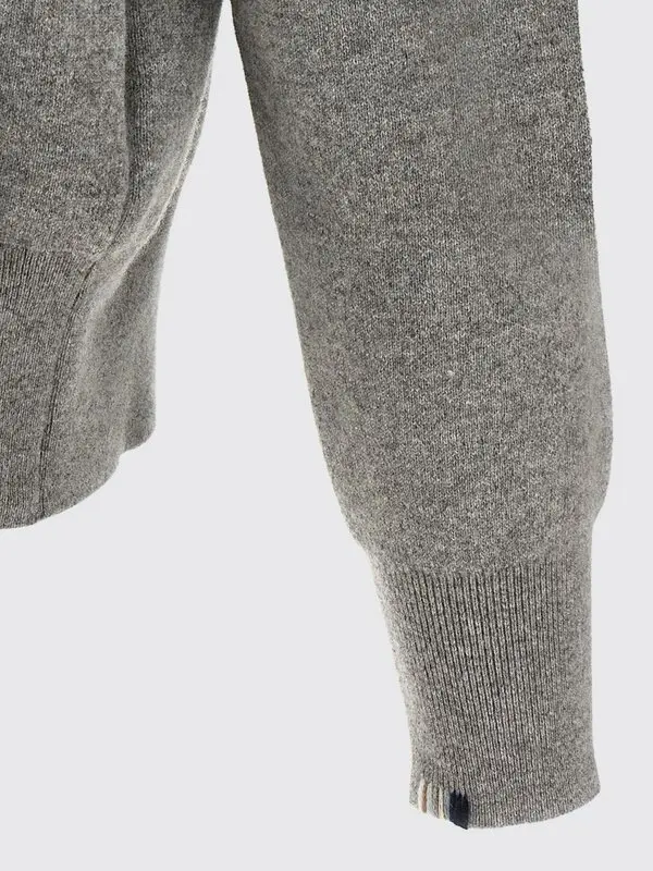Extreme Cashmere Zipped Turtleneck Cardigan In Cashmere - Grey