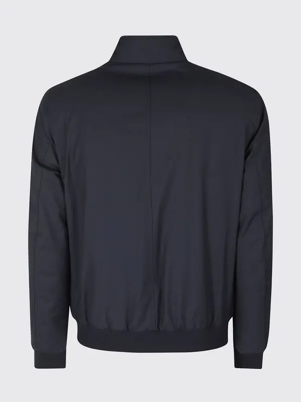 MOORER Technical Fabric Bomber Jacket With High Neck And Elasticated Cuffs
