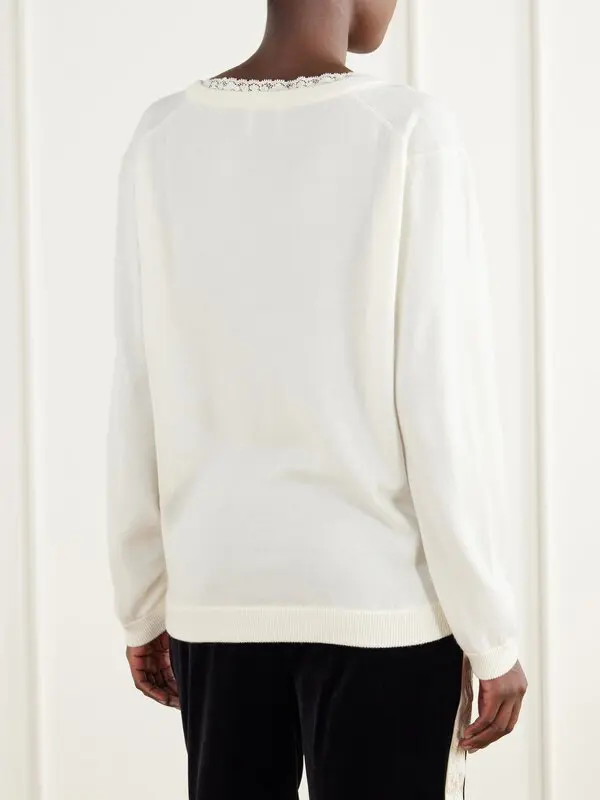 Posse Lace-trimmed Wool Sweater