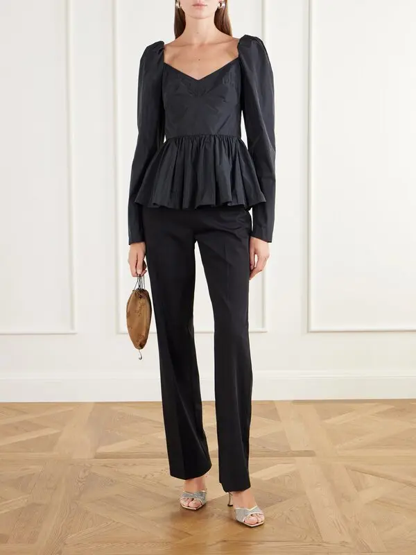 Stella McCartney Peplum Taffeta Blouse
