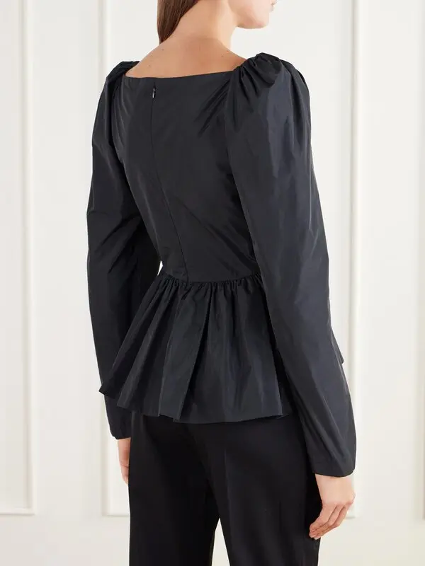 Stella McCartney Peplum Taffeta Blouse