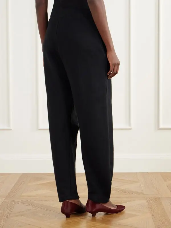 JAMIE HALLER The Pintuck Cotton-jersey Tapered Pants