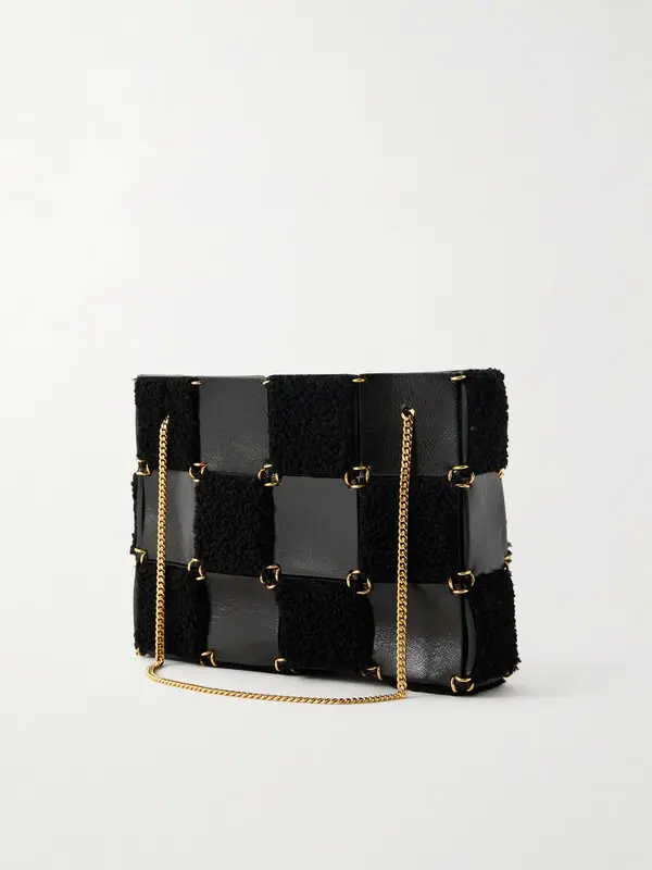 Khaite Emma Mini Leather And Suede Shoulder Bag