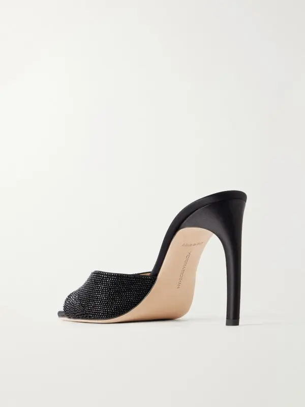 Victoria Beckham Harlow 100 Bead-embellished Satin Sandals