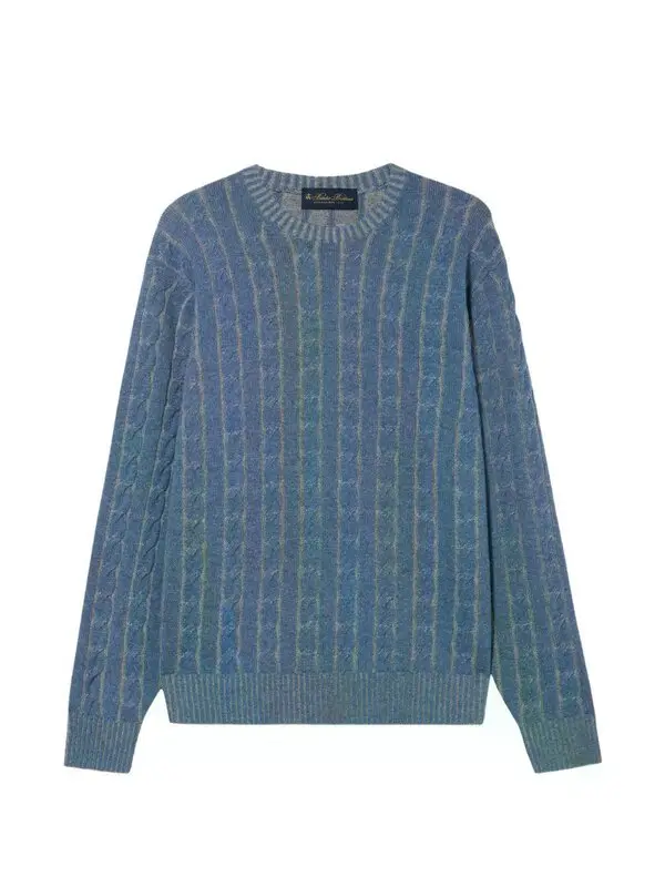 Brooks Brothers Cable-knit Crew-neck Sweater