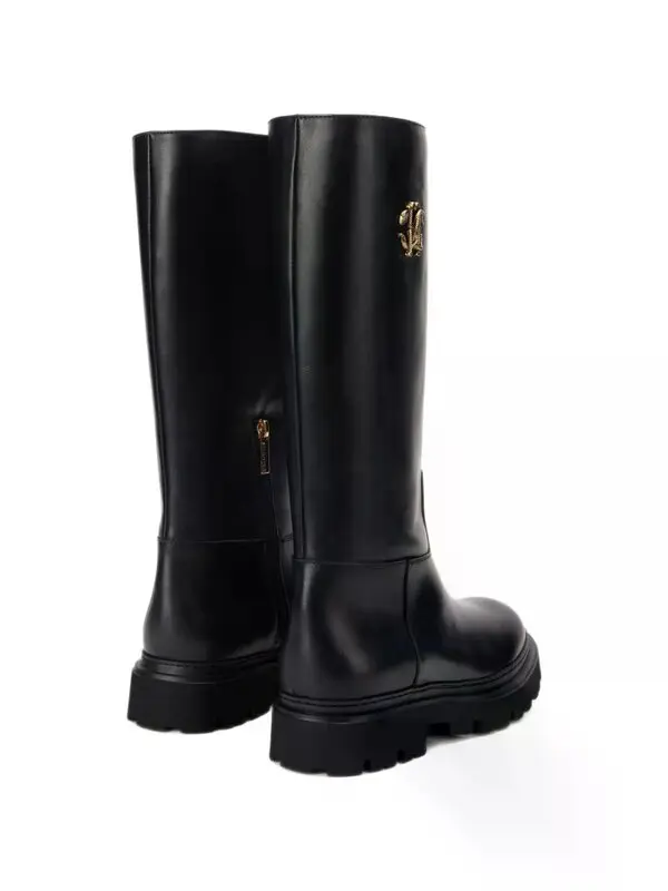 Roberto Cavalli Logo-plaque Leather Boots