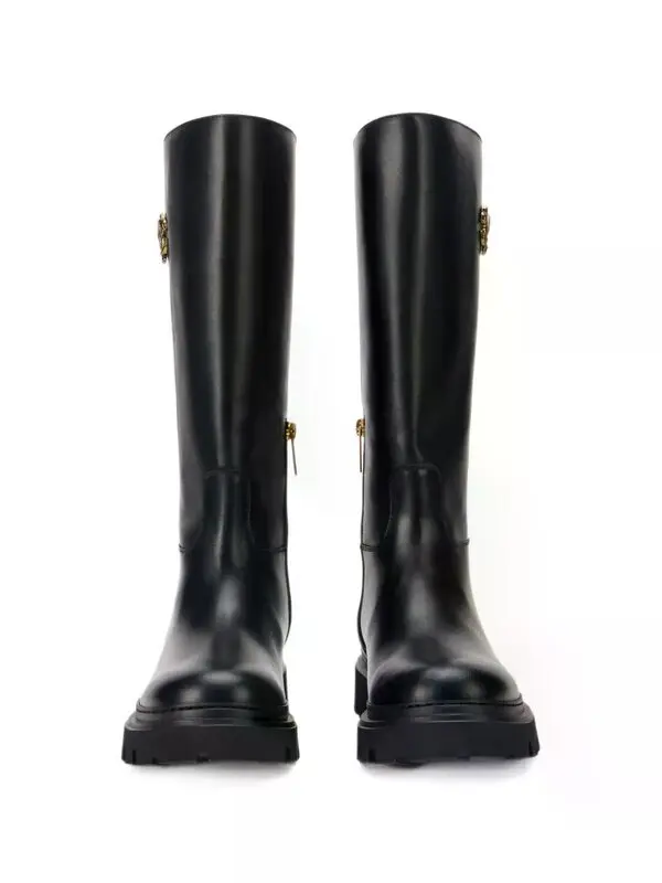 Roberto Cavalli Logo-plaque Leather Boots