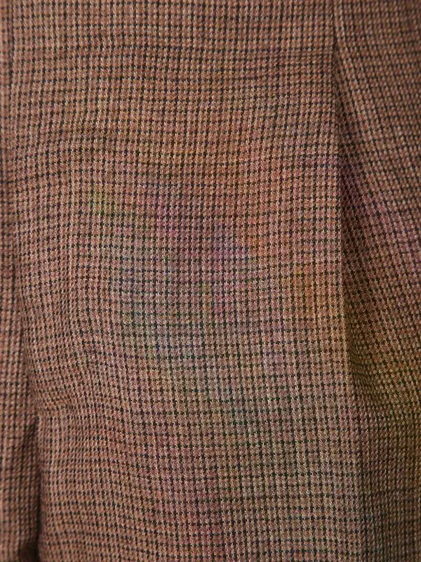 PT TORINO Pleated Micro-check Trousers