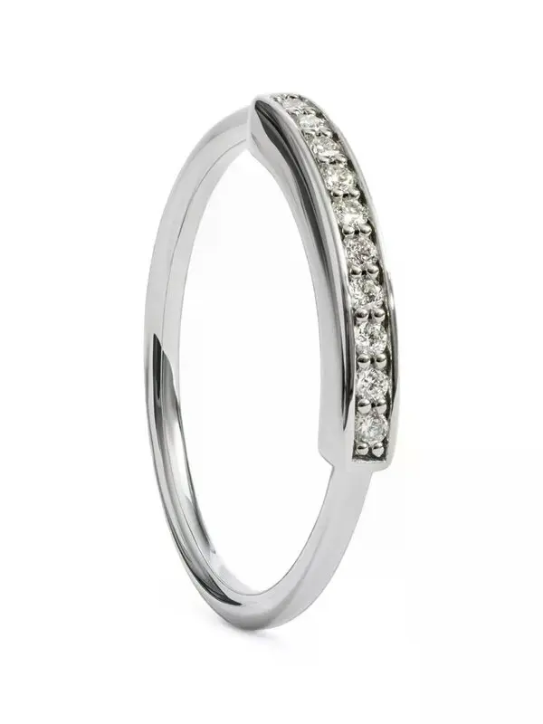 Monica Vinader Mv Linear™ Pavé Diamond Stacking Ring