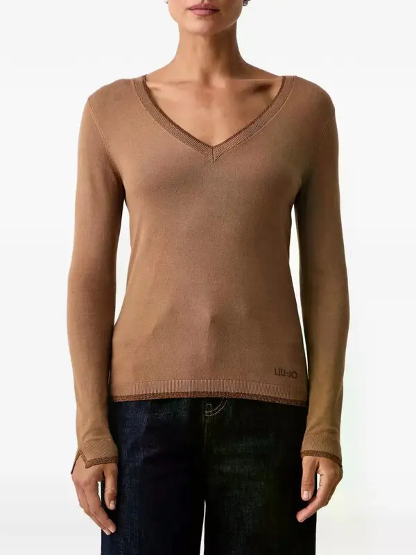 Liu Jo Knit Sweater With V-neck