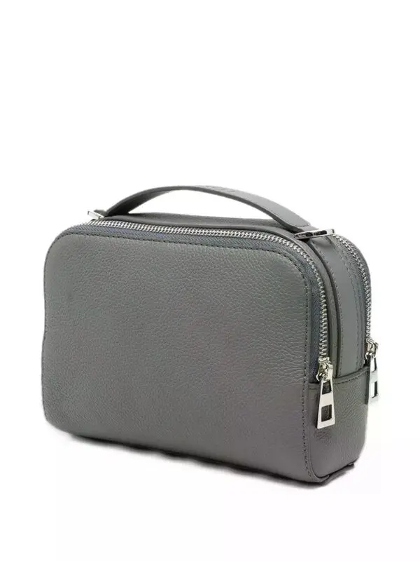 Loewe Anagram-debossed Leather Messenger Bag - Grey