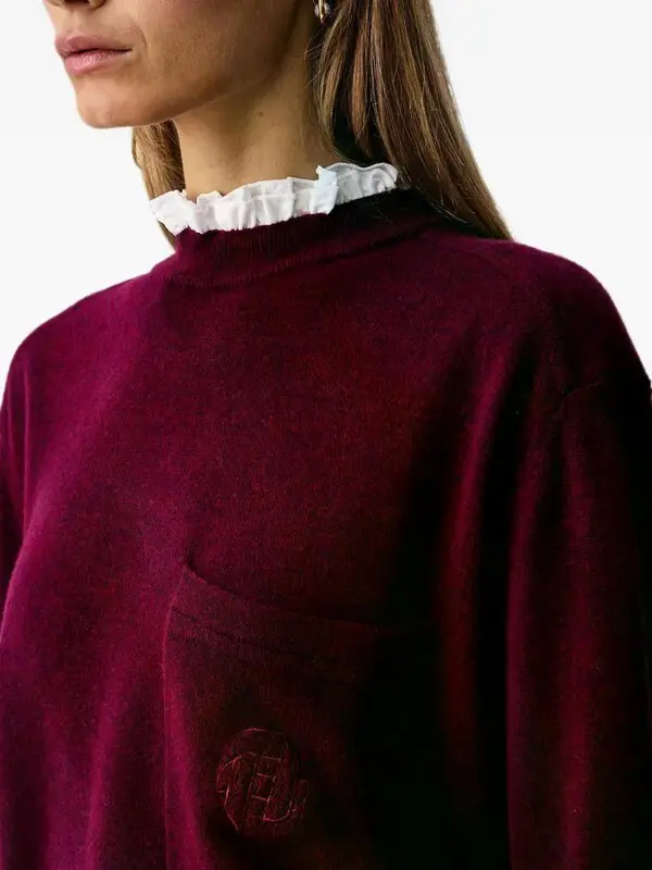 SILVIAN HEACH Logo-embroidered Chest-pocket Sweater