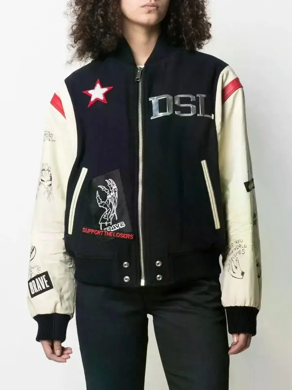 DIESEL® Graphic-print Varsity Jacket