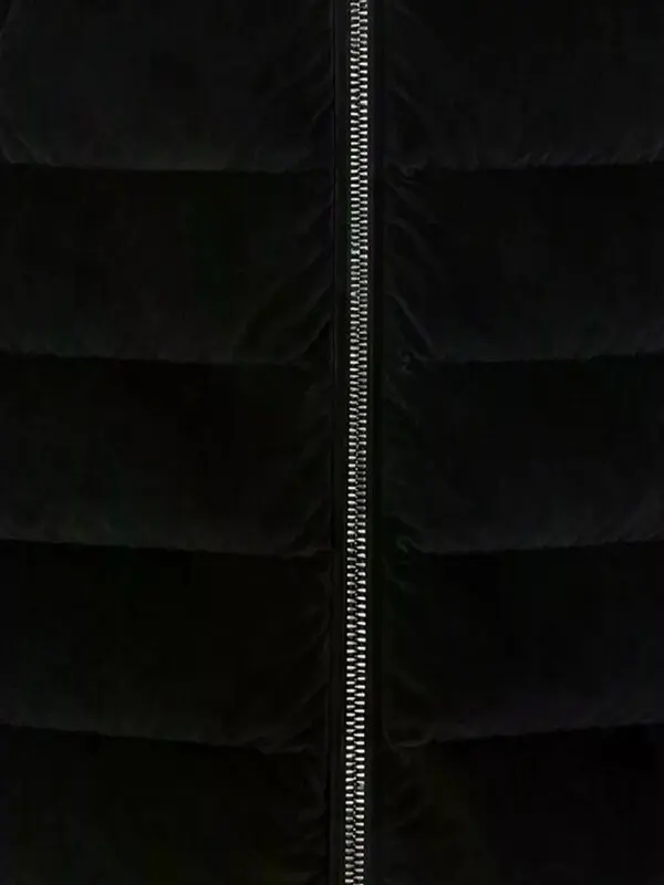 BLAUER. Quilted Velvet-effect Coat - Black