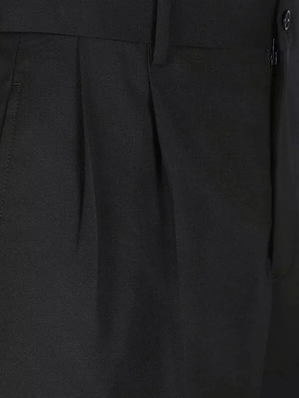 Emporio Armani Pleated Virgin Wool Trousers