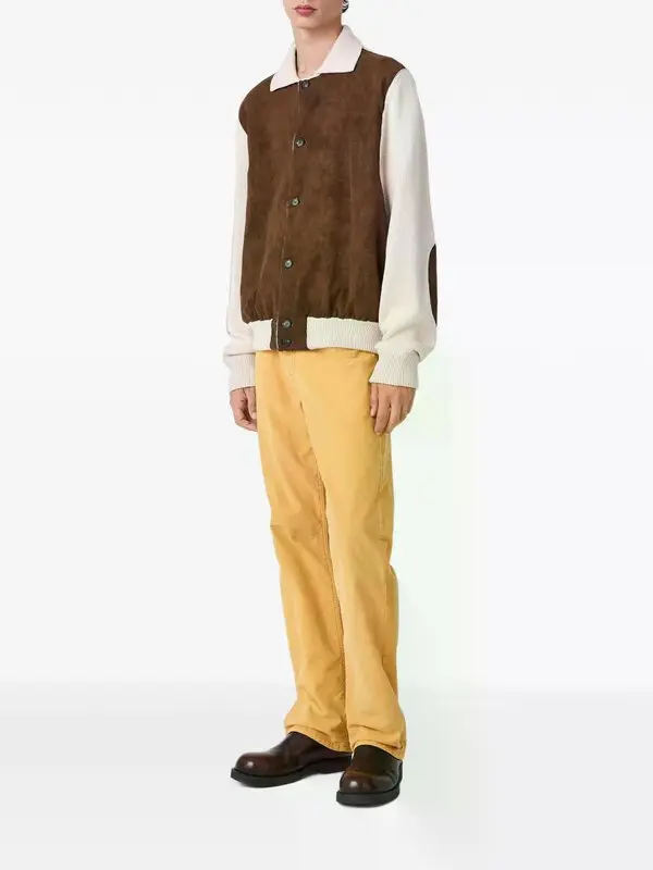 MAISON MARGIELA Contrast Knit Zip-up Jacket