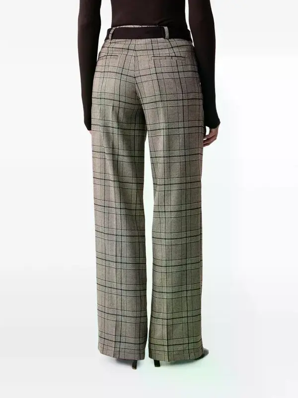 SILVIAN HEACH Check-pattern Belted Palazzo Pants
