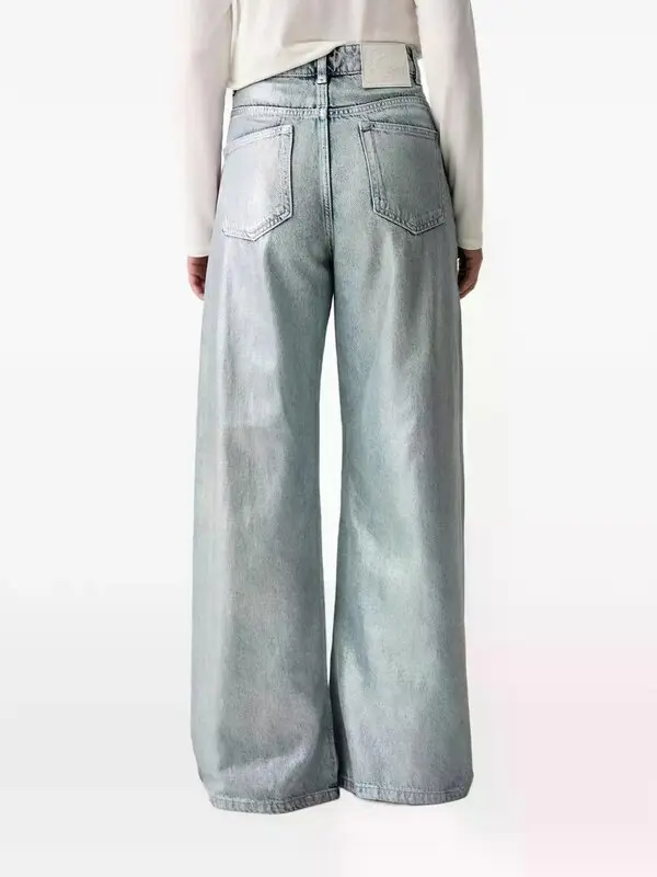 Sisley Metallic Wide-leg Jeans