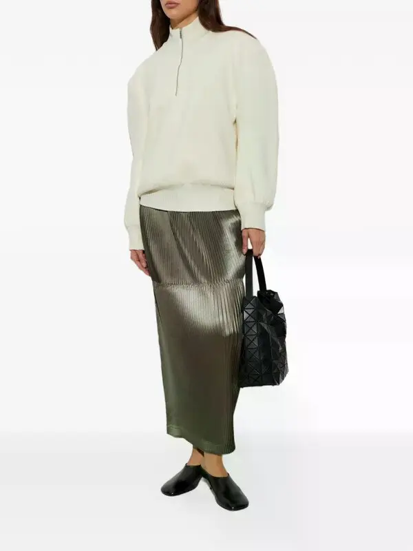 Issey Miyake Quarter-zip Turtleneck Sweater