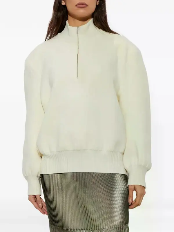Issey Miyake Quarter-zip Turtleneck Sweater