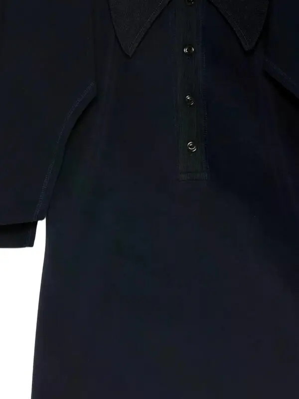 Toga Layered Jersey Polo Shirt - Blue