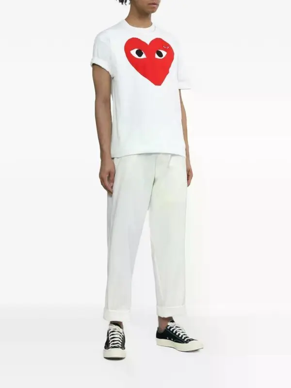 Play Comme Des Garcon Logo-print Appliqué T-shirt