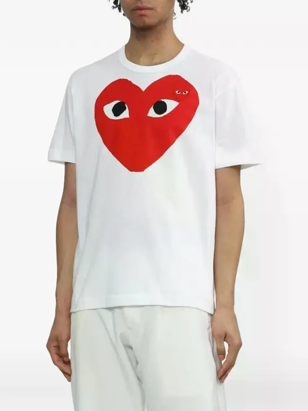 Play Comme Des Garcon Logo-print Appliqué T-shirt
