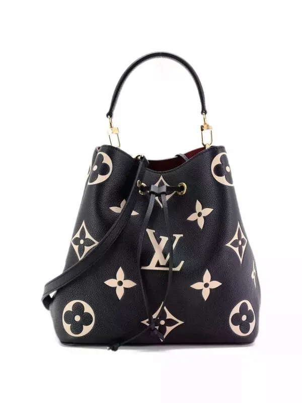 LOUIS VUITTON Neonoe Handbag Bicolor Monogram Empreinte Giant Mm Bucket Bag - Black